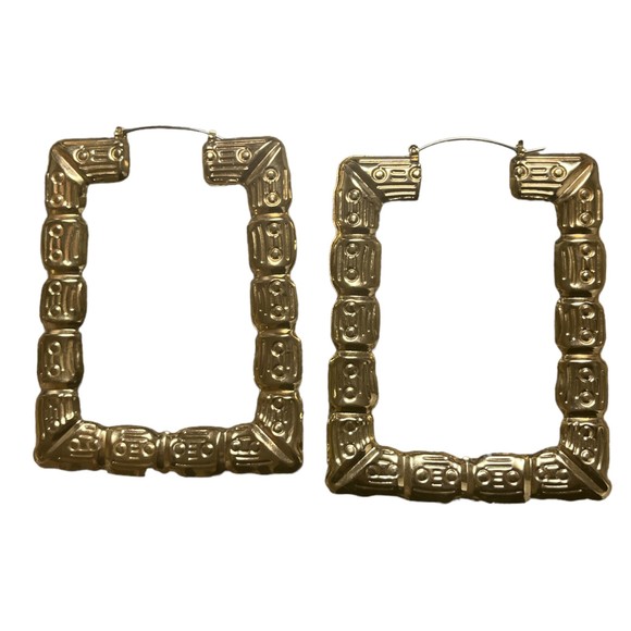 Jewelry | Hoop Earrings For Women Bamboo Joint Design Geometric 9s ...